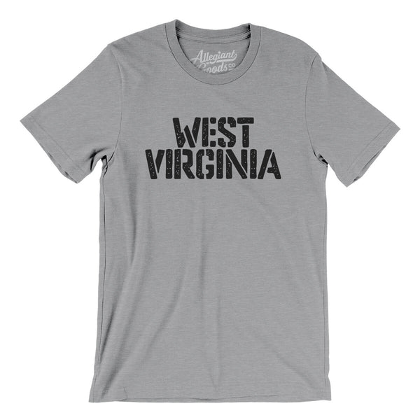 West Virginia Military Stencil Men/Unisex T-Shirt - Allegiant Goods Co.
