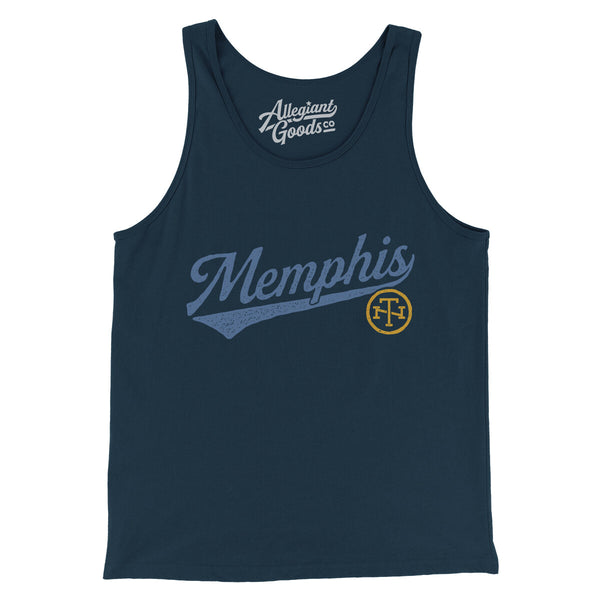 Memphis Vintage Script Men/Unisex Tank Top - Allegiant Goods Co.