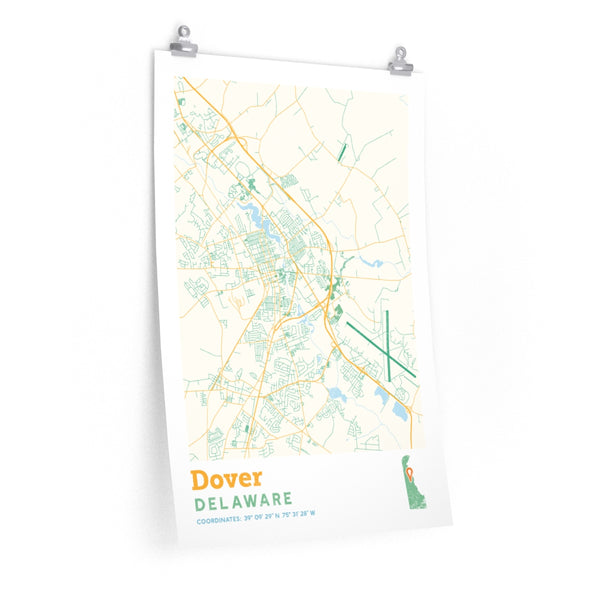 Dover Delaware Street Map Poster - Allegiant Goods Co.