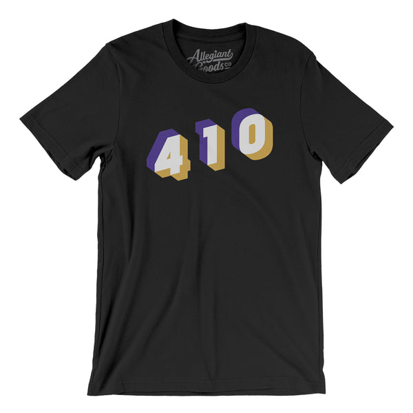 Baltimore 410 Area Code Men/Unisex T-Shirt - Allegiant Goods Co.
